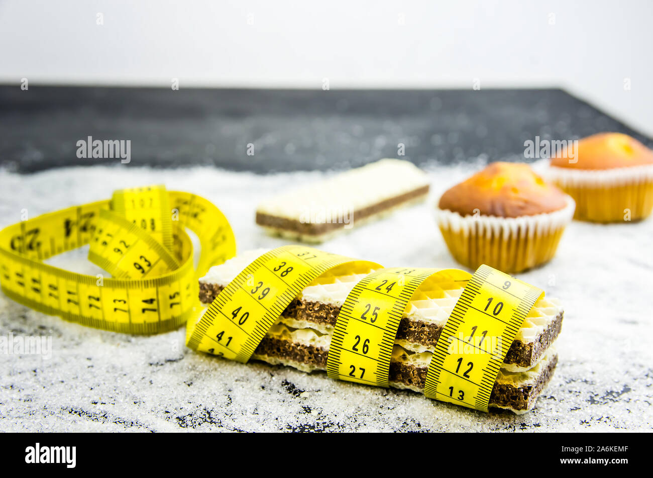 Overweight boy tape measure hi-res stock photography and images - Alamy