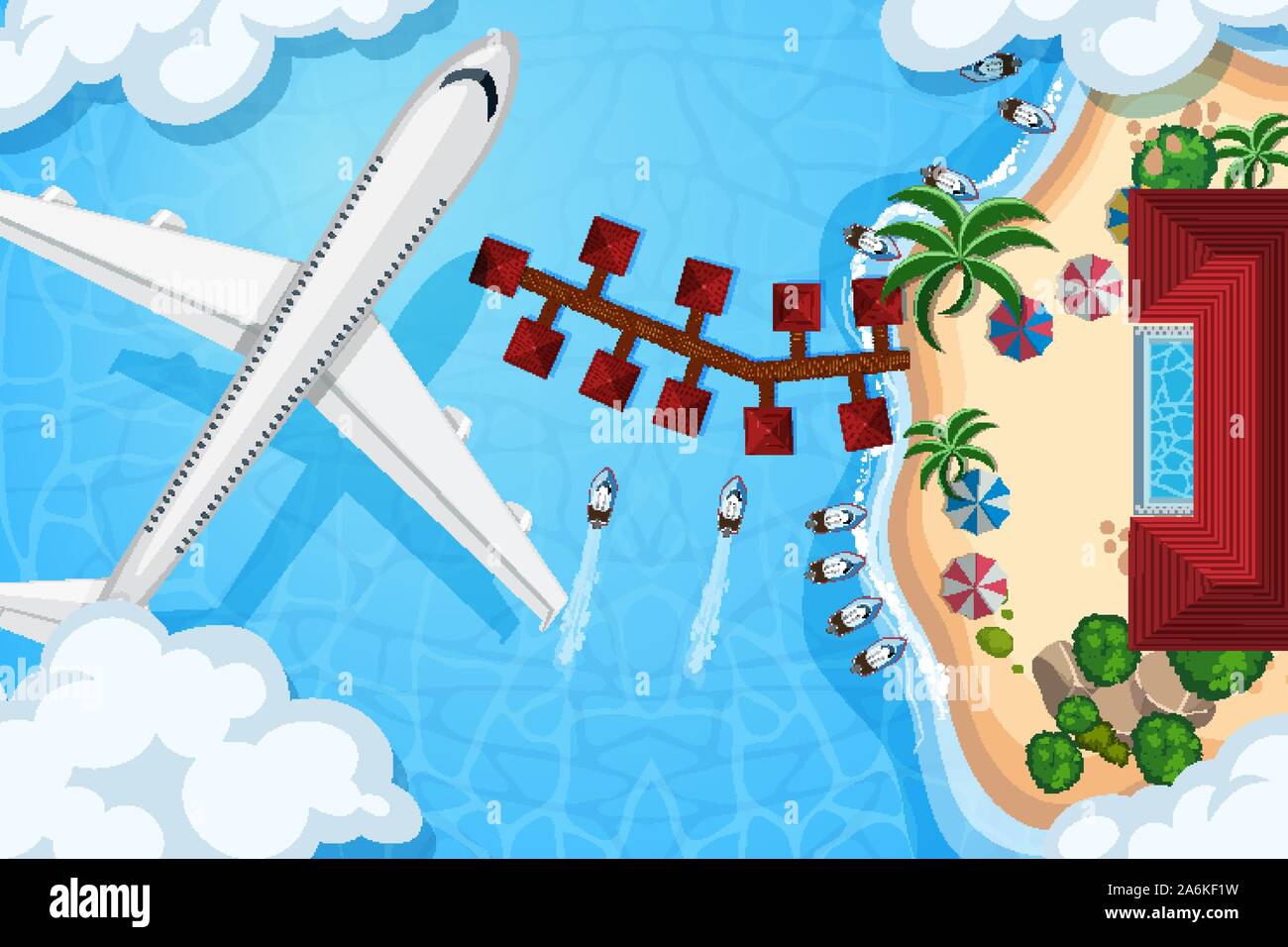 Set of aerial view scenes illustration Stock Vector Image & Art - Alamy