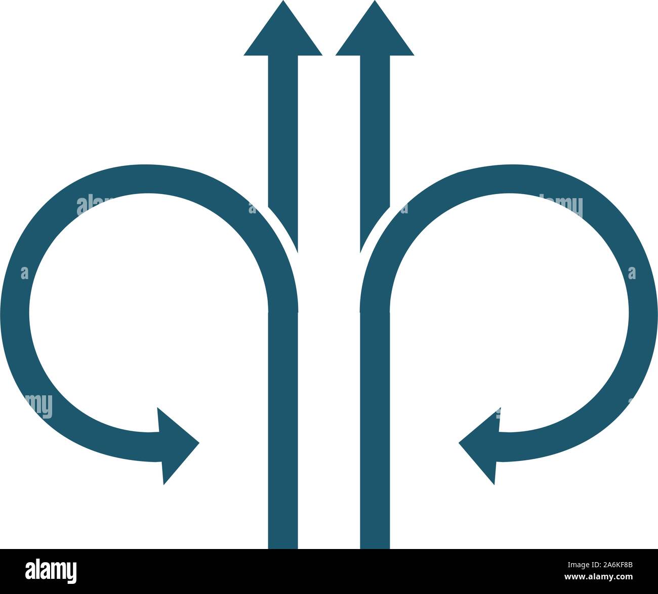 Four Arrows straight or forward and turn back. Continue icon. Enter and ...