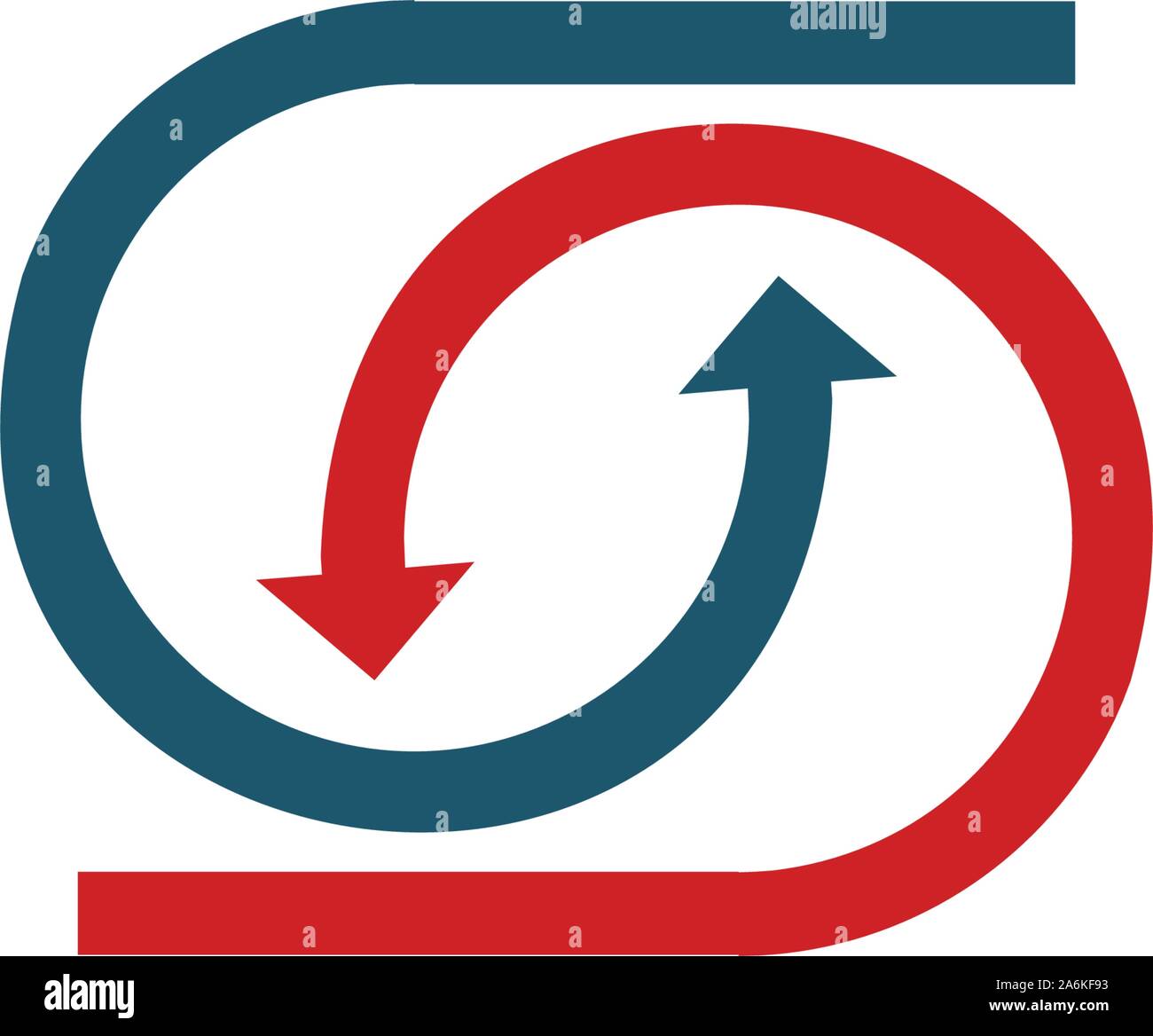 Looping connection synchronization or exchange arrows. Stock Vector ...