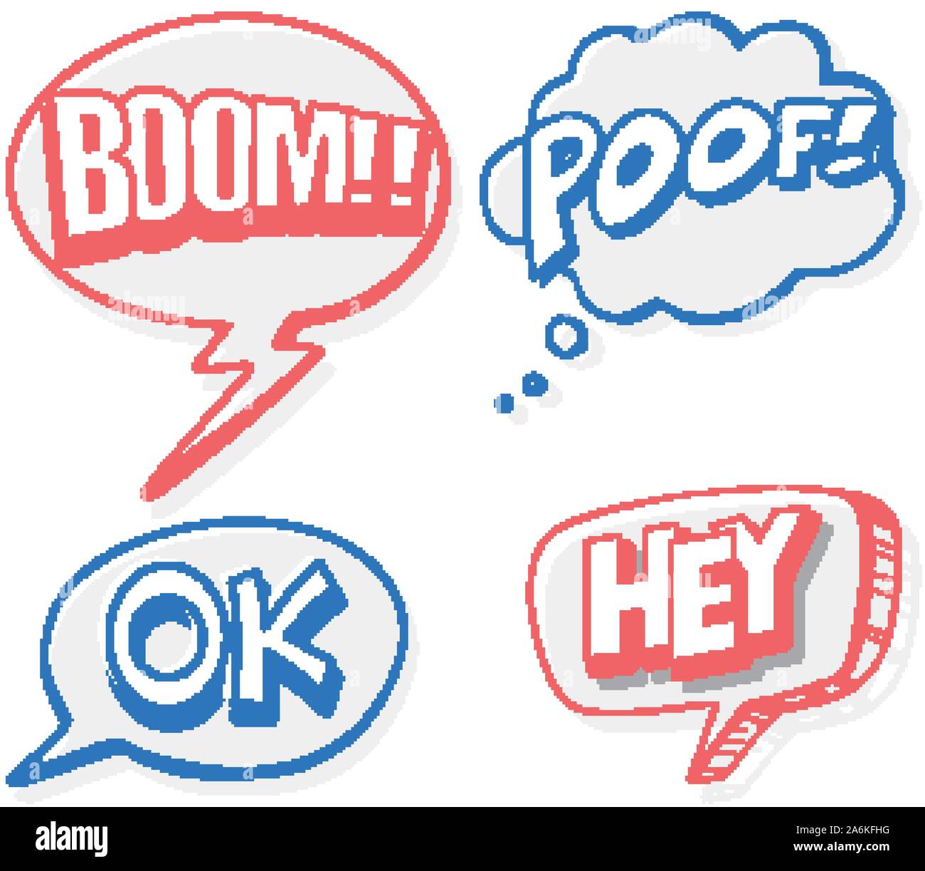 Expression words design for four words illustration Stock Vector Image ...