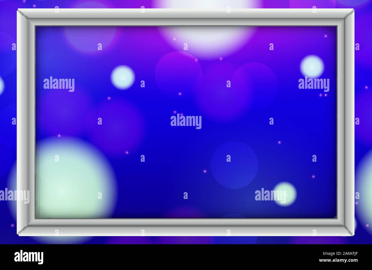 Frame template design with blue light illustration Stock Vector Image ...