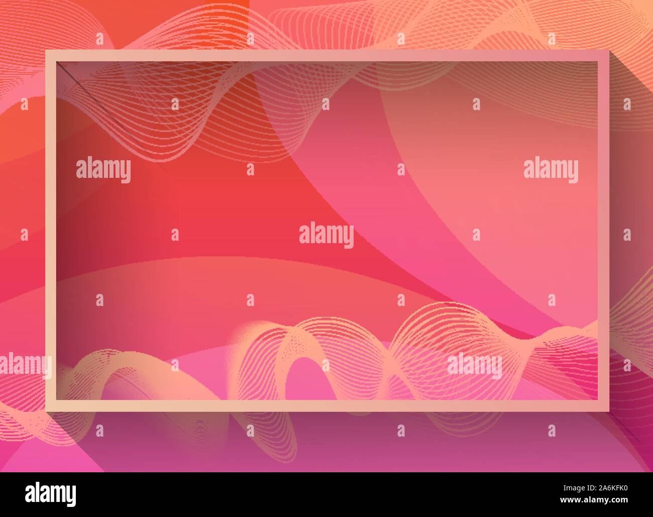 Frame template design with pink background illustration Stock Vector ...