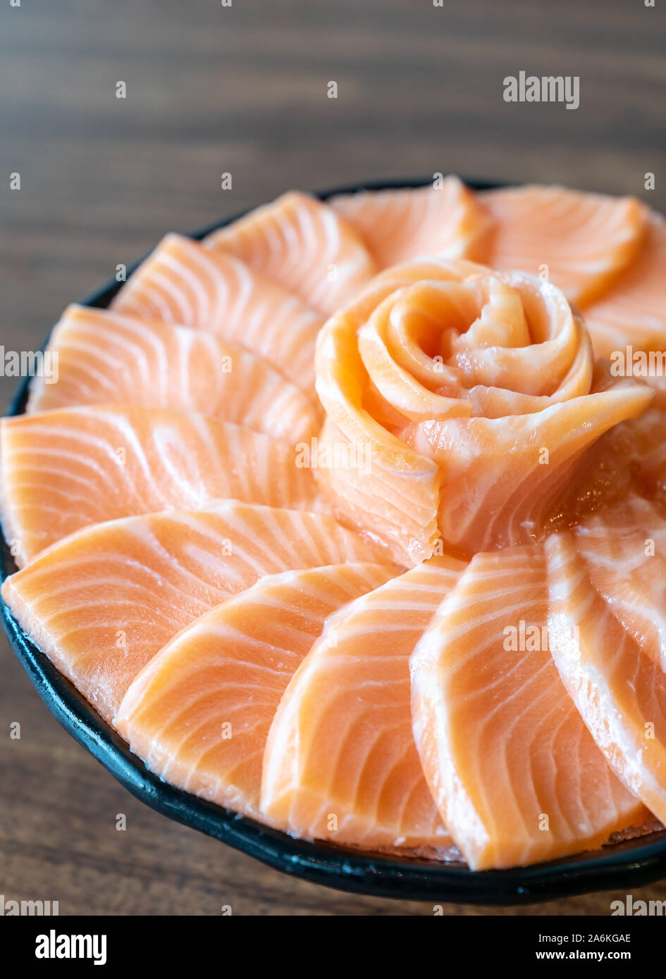 Salmon Sashimi set, gourmet japanese freshness cuisine Stock Photo - Alamy