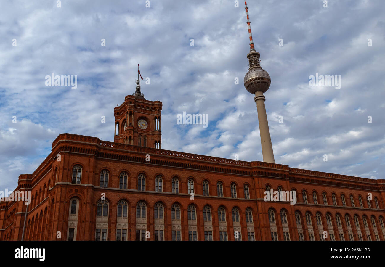 Berlin landmark red tower hi-res stock photography and images - Alamy