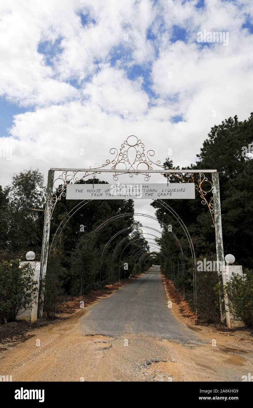Main entrance to Chateau Barossa vinyard in the Barossa Valley, South ...