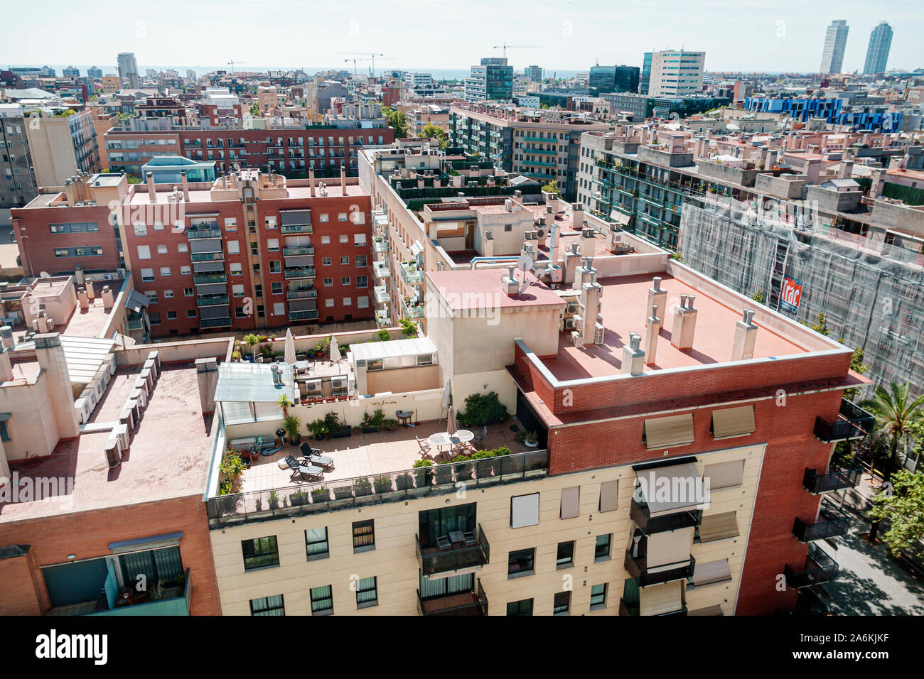 Barcelona Spain,Catalonia Poblenou,apartment buildings high rise flats ...