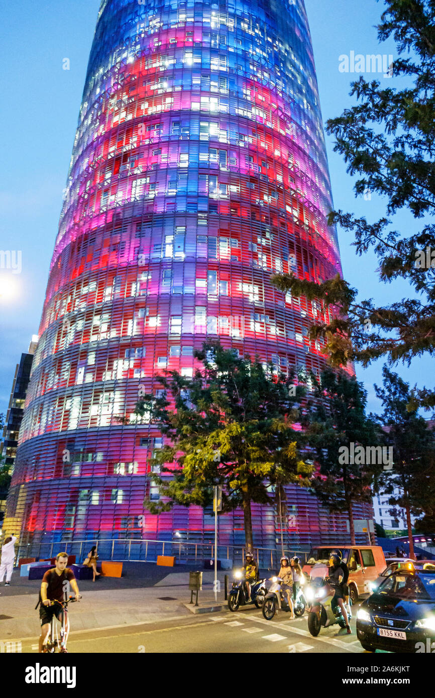 Barcelona Spain,Catalonia Poblenou,Torre Glories,Agbar Tower,skyscraper ...