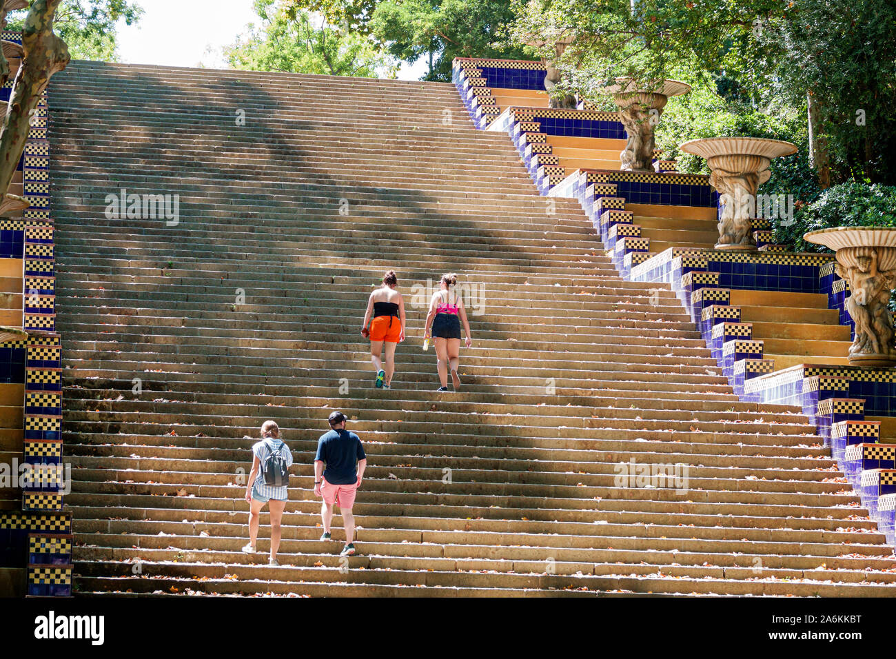 Barcelona Spain,Catalonia Catalunya,Parc de Montjuic,Passeig de Jean ...