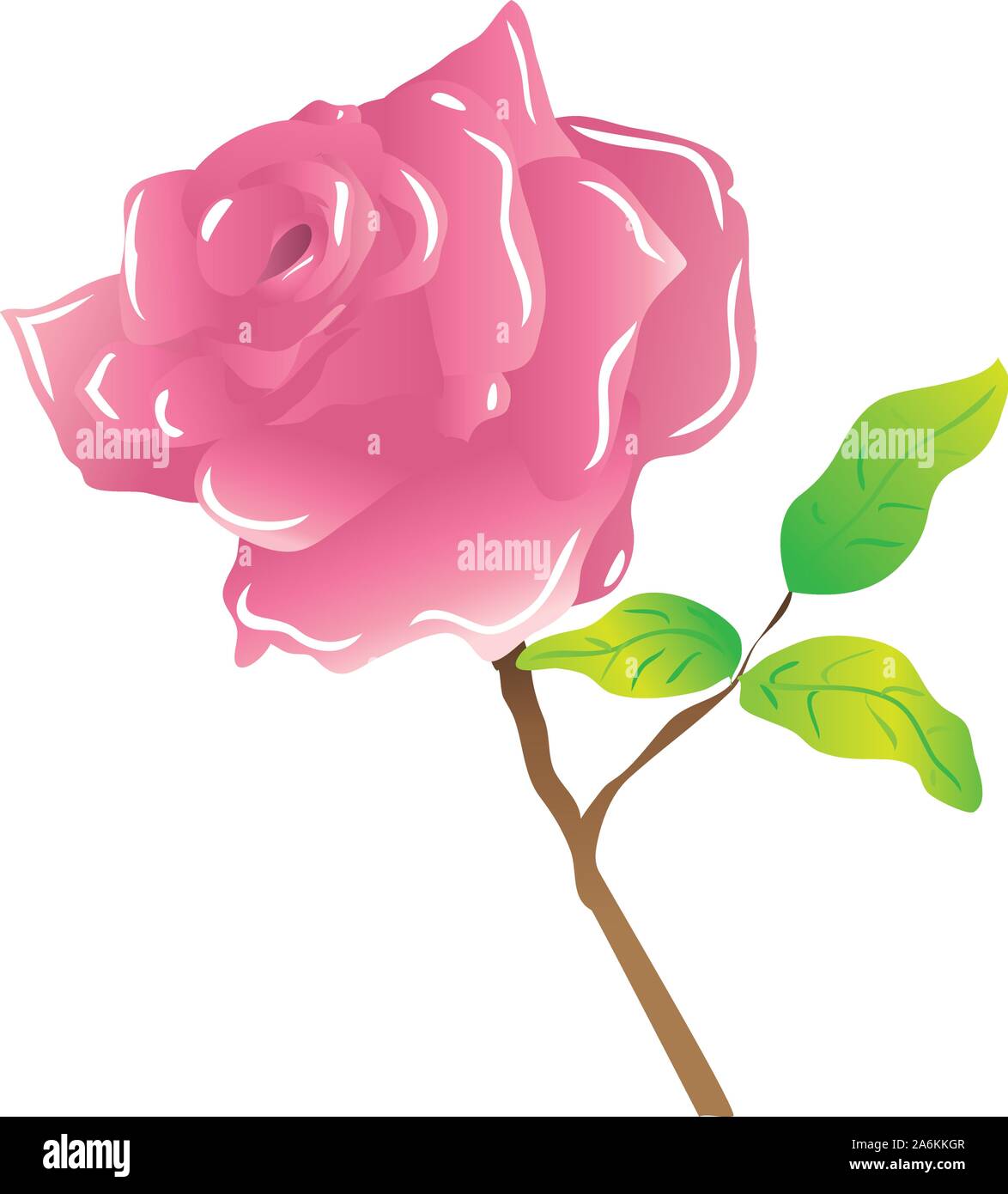 Design concept pink rose Stock Vector Images - Alamy