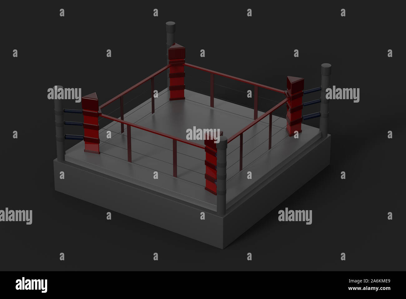 The arena in a dark room, 3d rendering. Computer digital drawing Stock ...