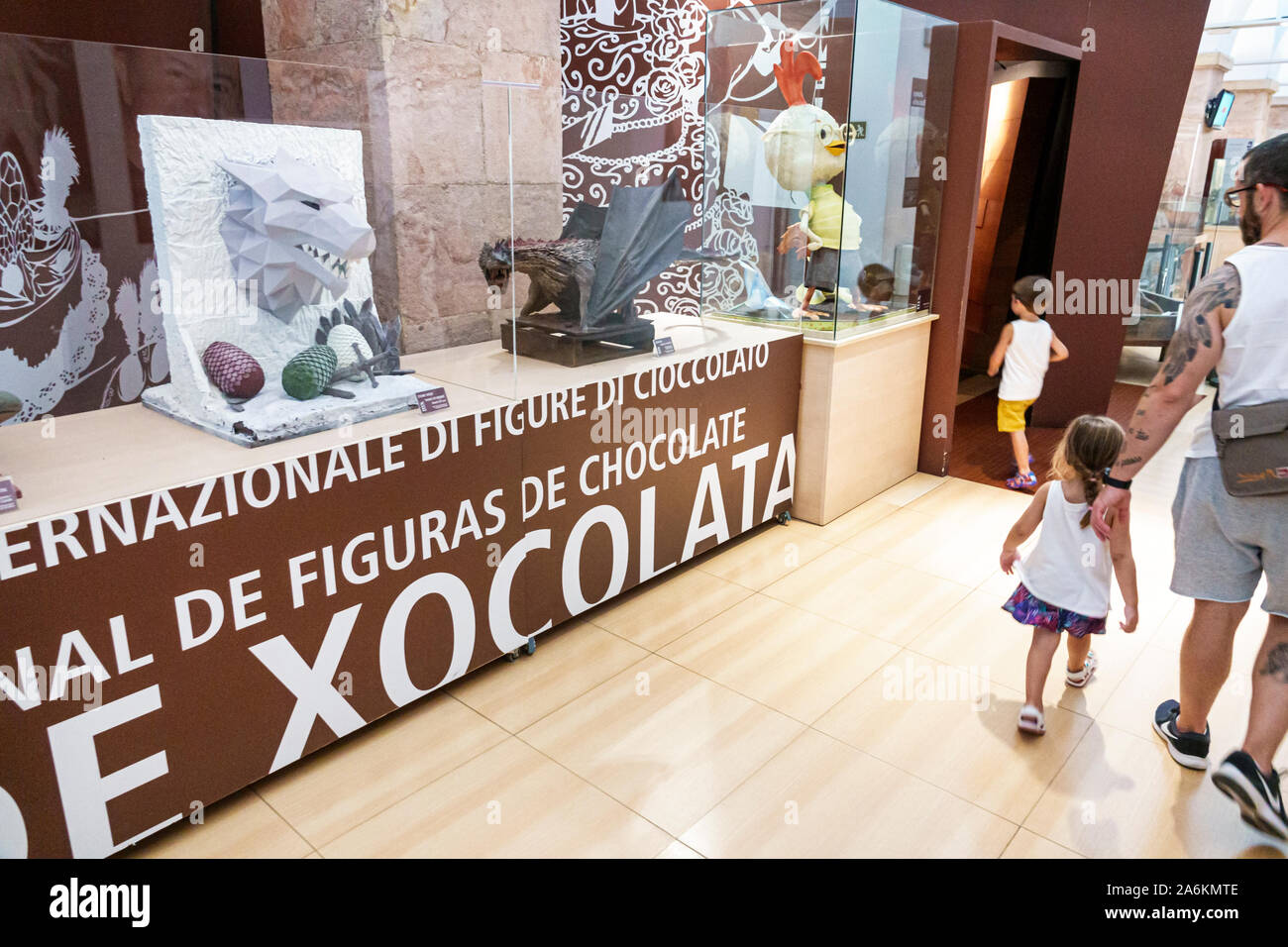 Inside interior exhibit chocolate sculpture hi-res stock photography ...