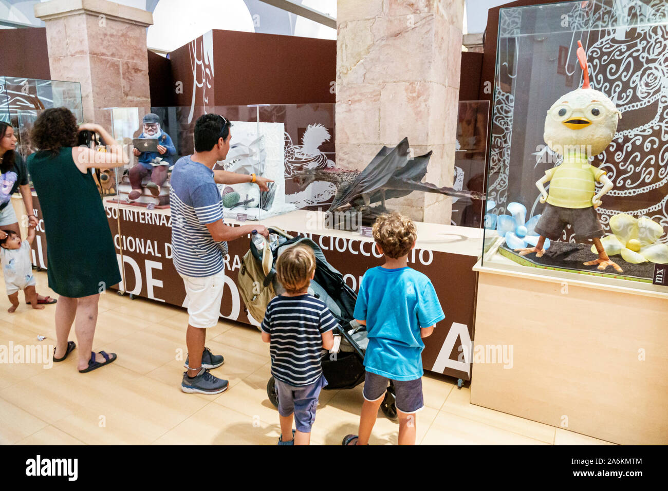 Inside interior exhibit chocolate sculpture hi-res stock photography ...