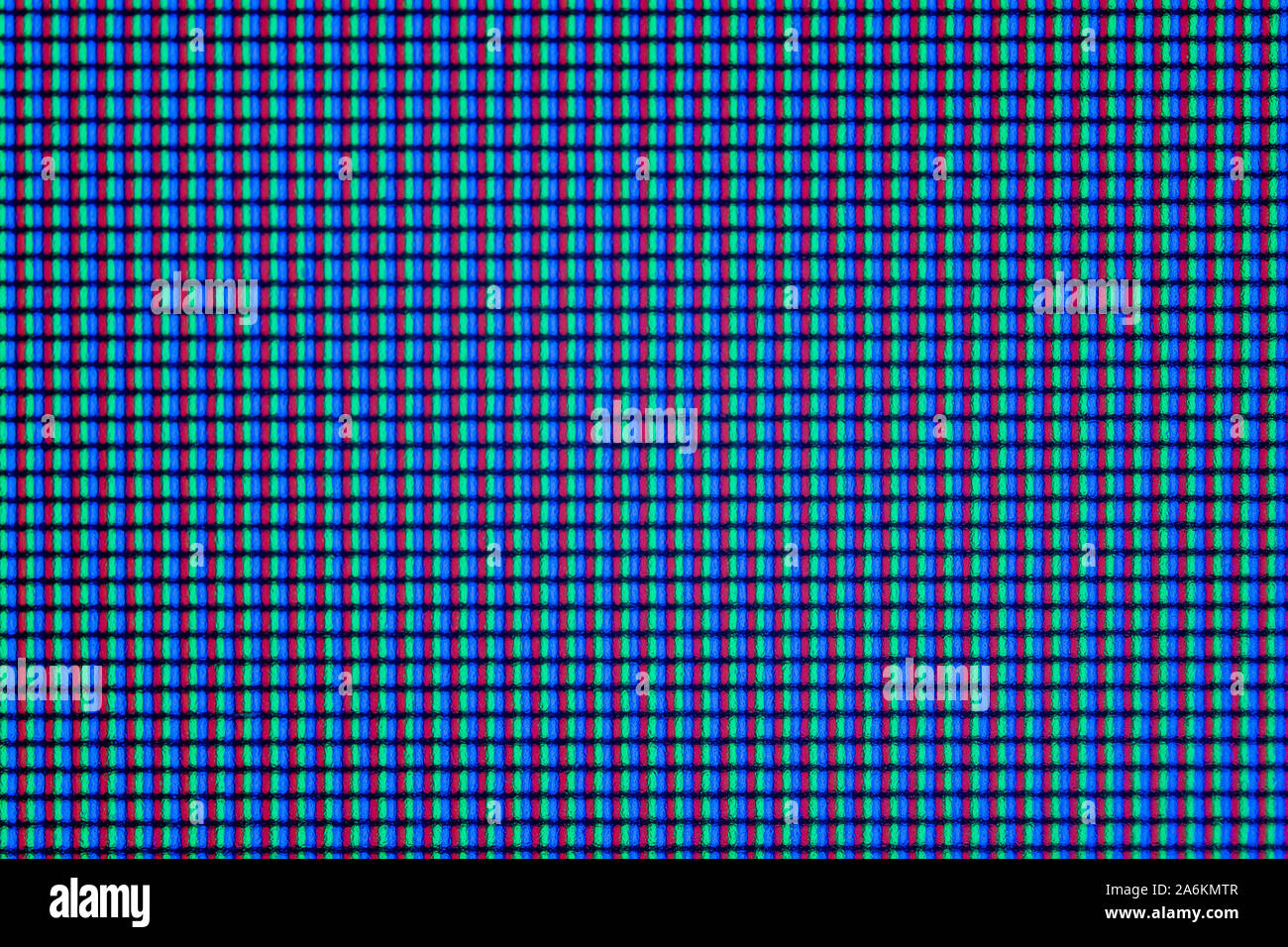 Extreme macro of pixels on a digital screen. RGB visible for each ...