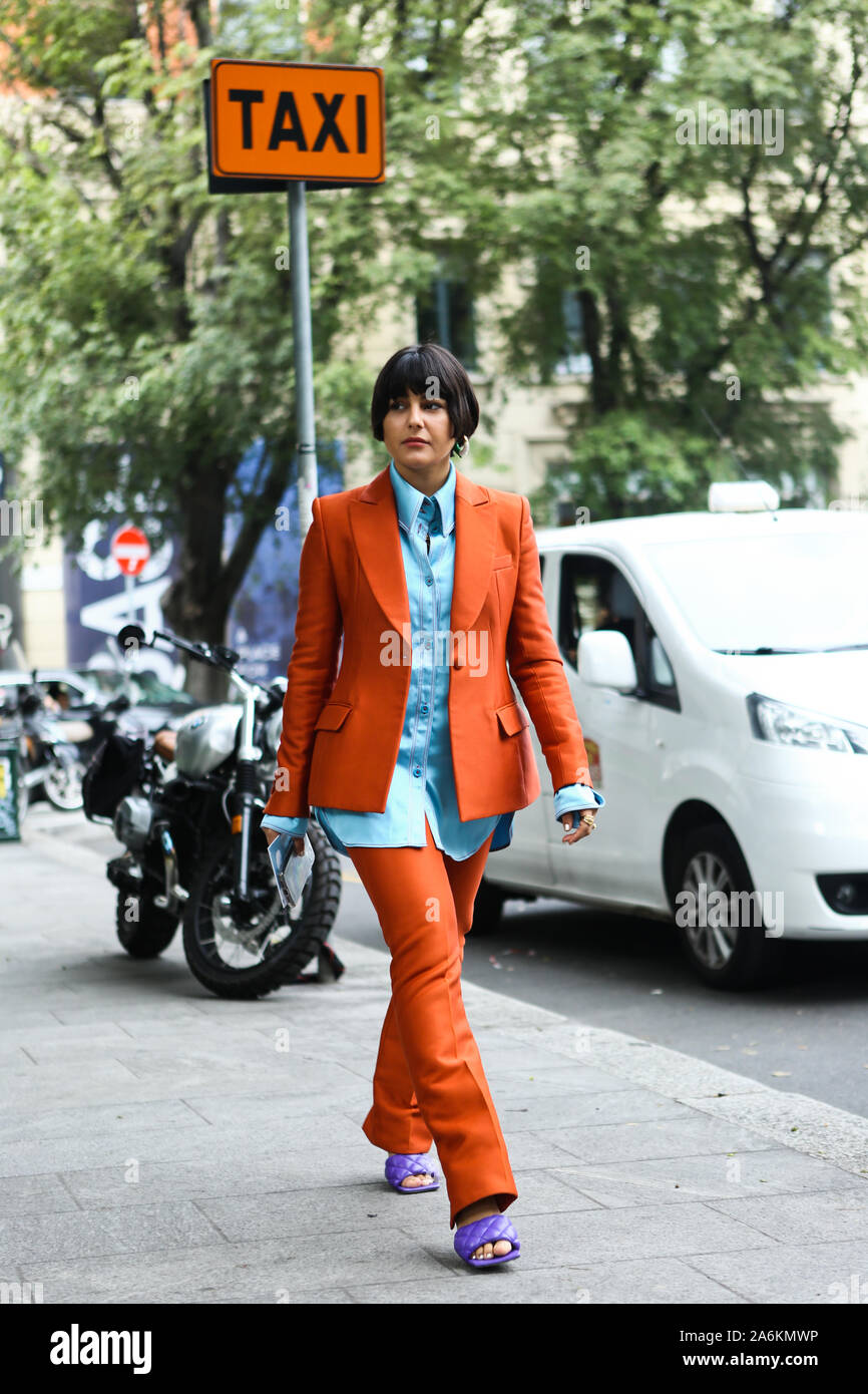 Maria Bernad attending the Armani show during Milan Fashion Week ...