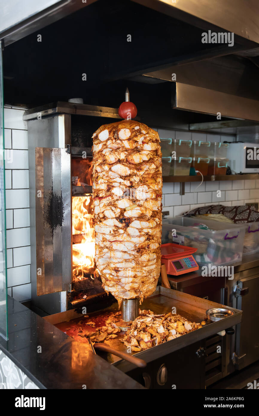 Traditional Turkish Doner Kebab meat. Shawarma or gyros. Turkish, greek ...