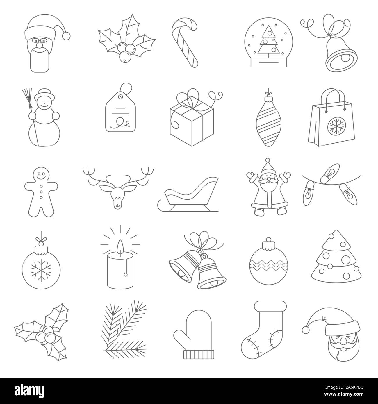 Christmas icon set Stock Vector Image & Art - Alamy