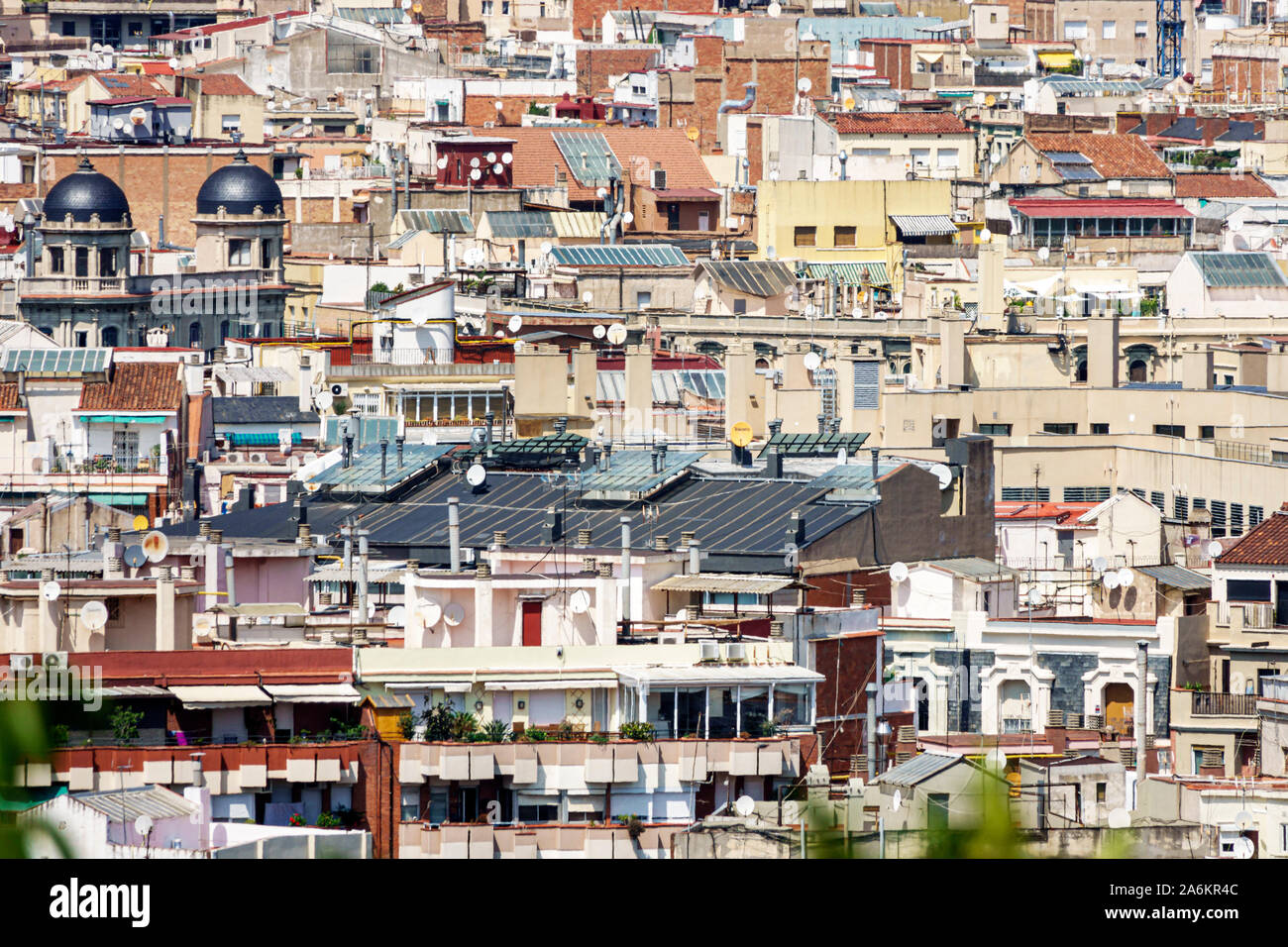 Barcelona skyline from montjuic hi-res stock photography and images - Alamy