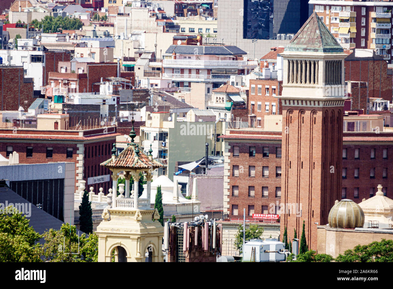 Montjuic view hi-res stock photography and images - Alamy