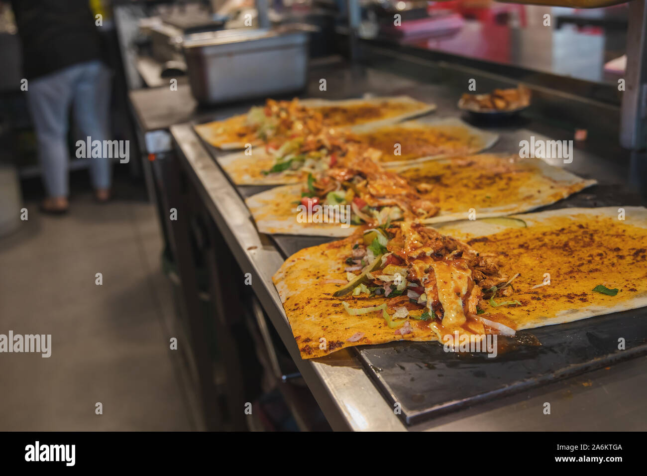 Traditional Turkish Doner Kebab meat. Shawarma or gyros. Turkish, greek ...