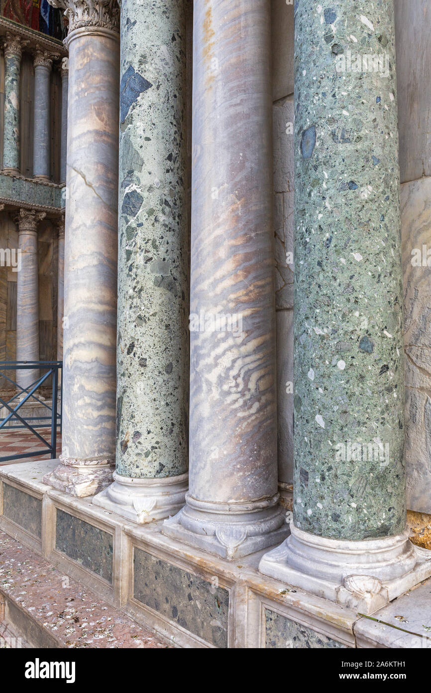 Marble Stone Columns Pillars in Venice Italy Stock Photo - Alamy