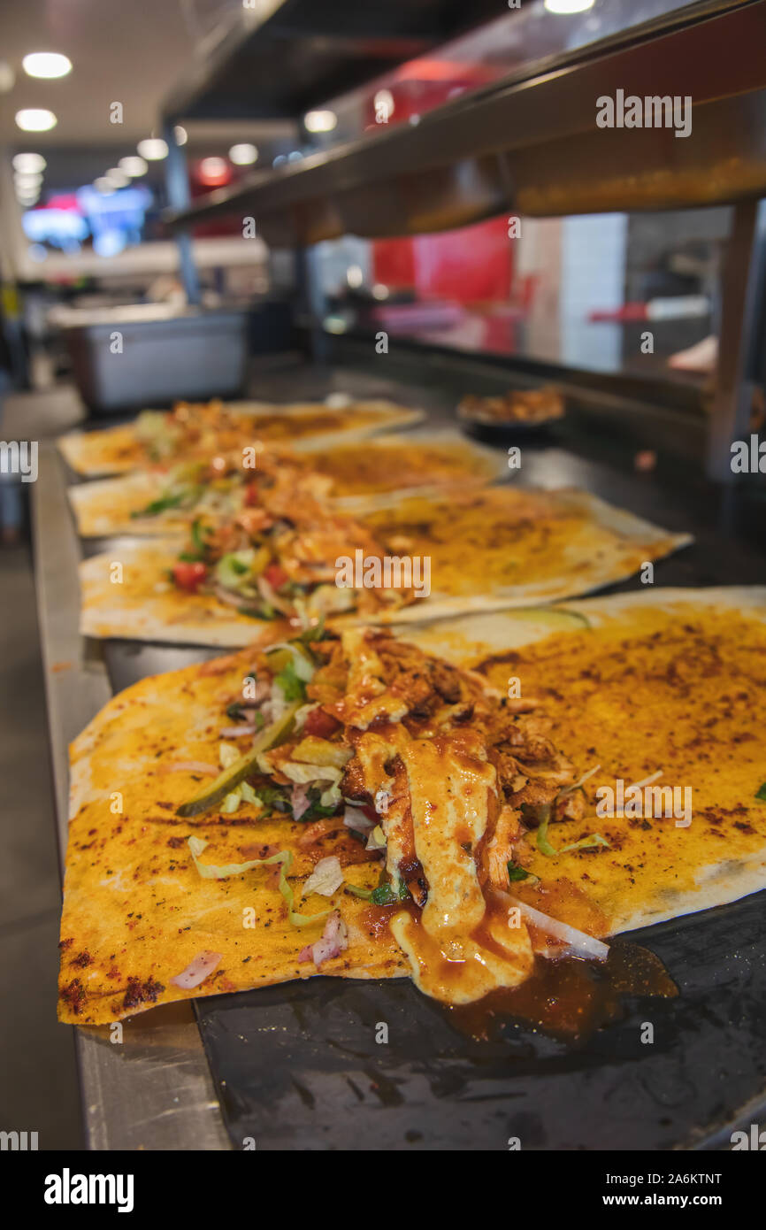 Traditional Turkish Doner Kebab meat. Shawarma or gyros. Turkish, greek ...