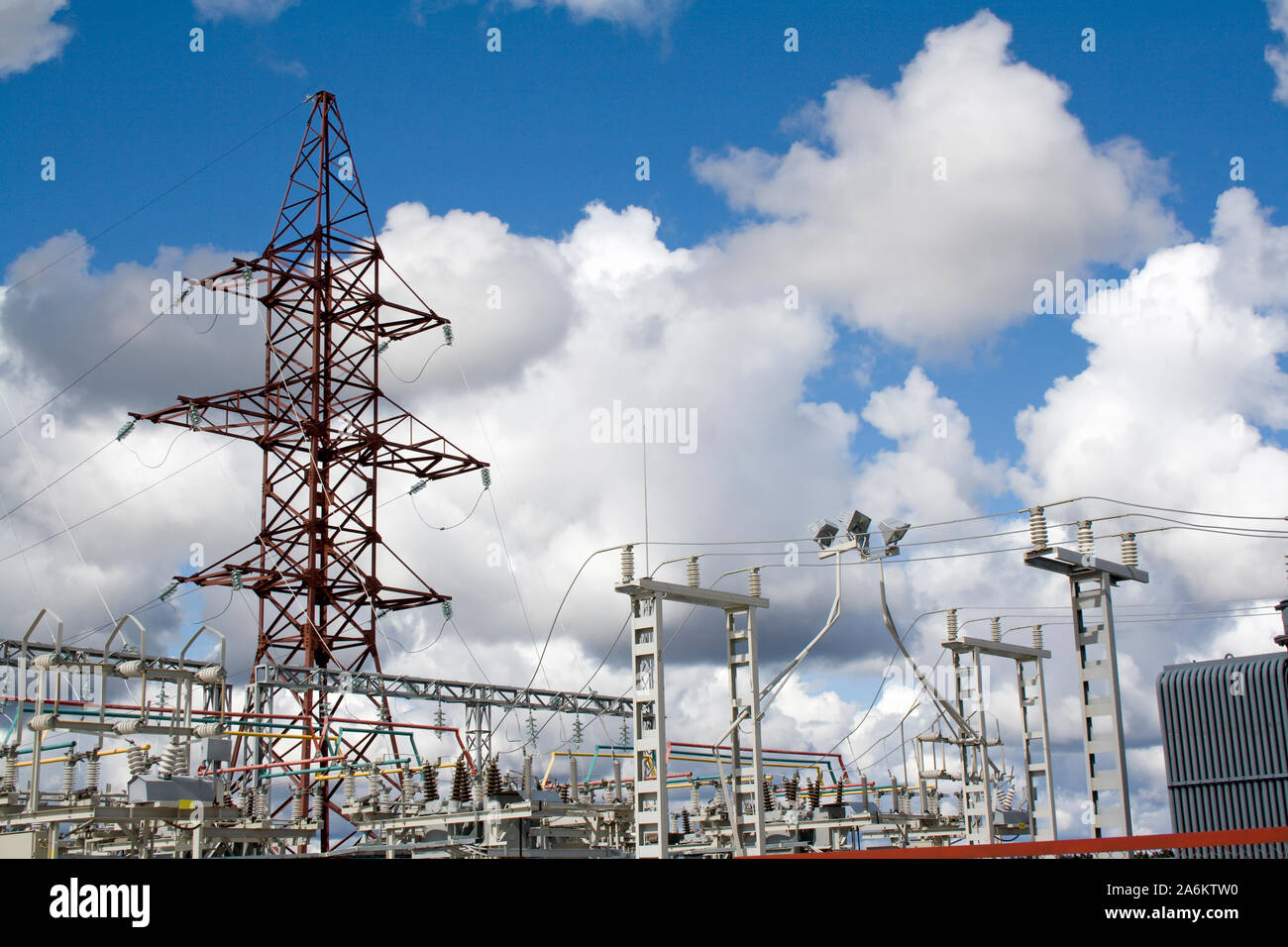 Industrial construction. Work of power plant Stock Photo - Alamy