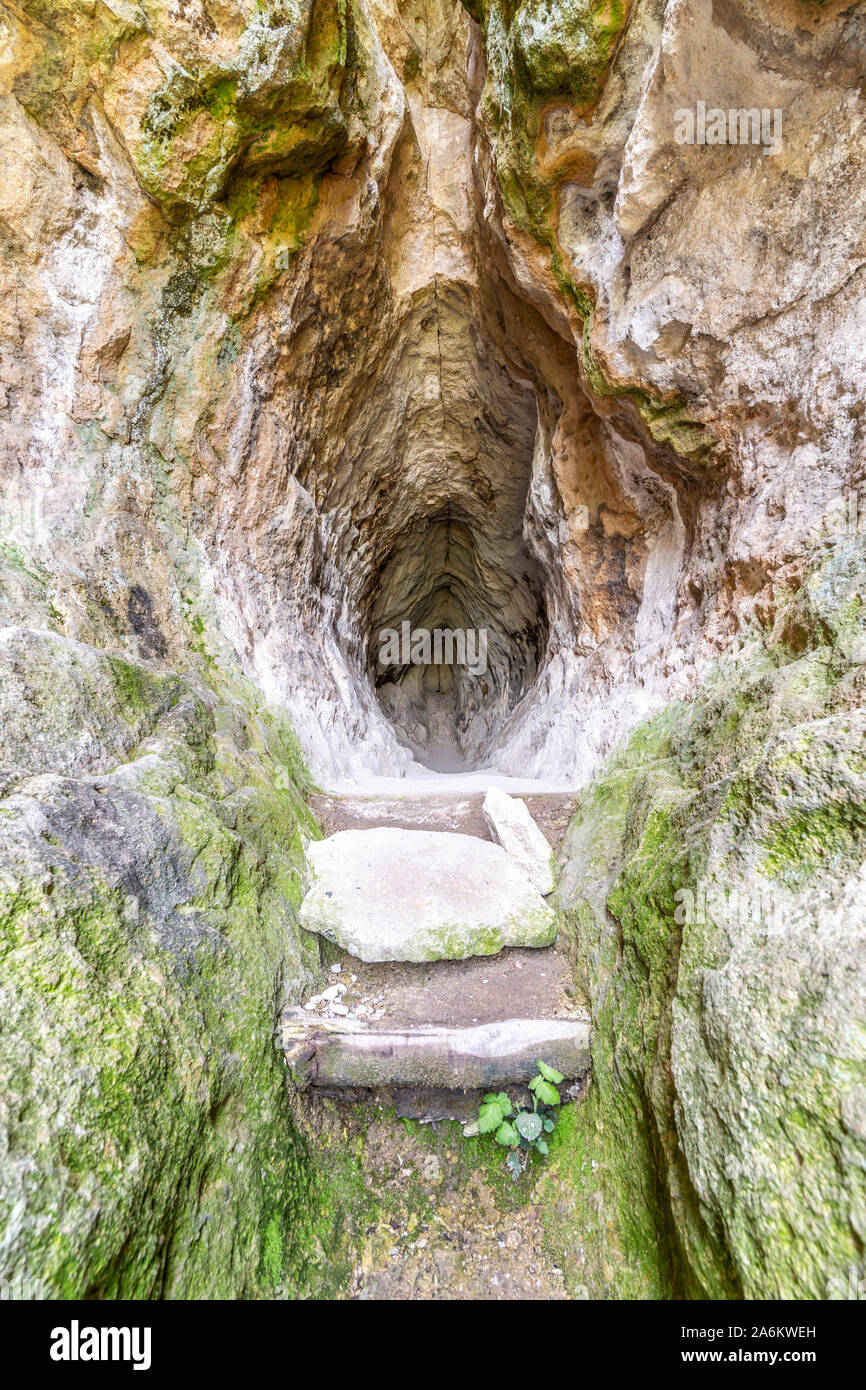 The womb cave alos known as Utroba cave near Kardzhali city in Rhodope ...