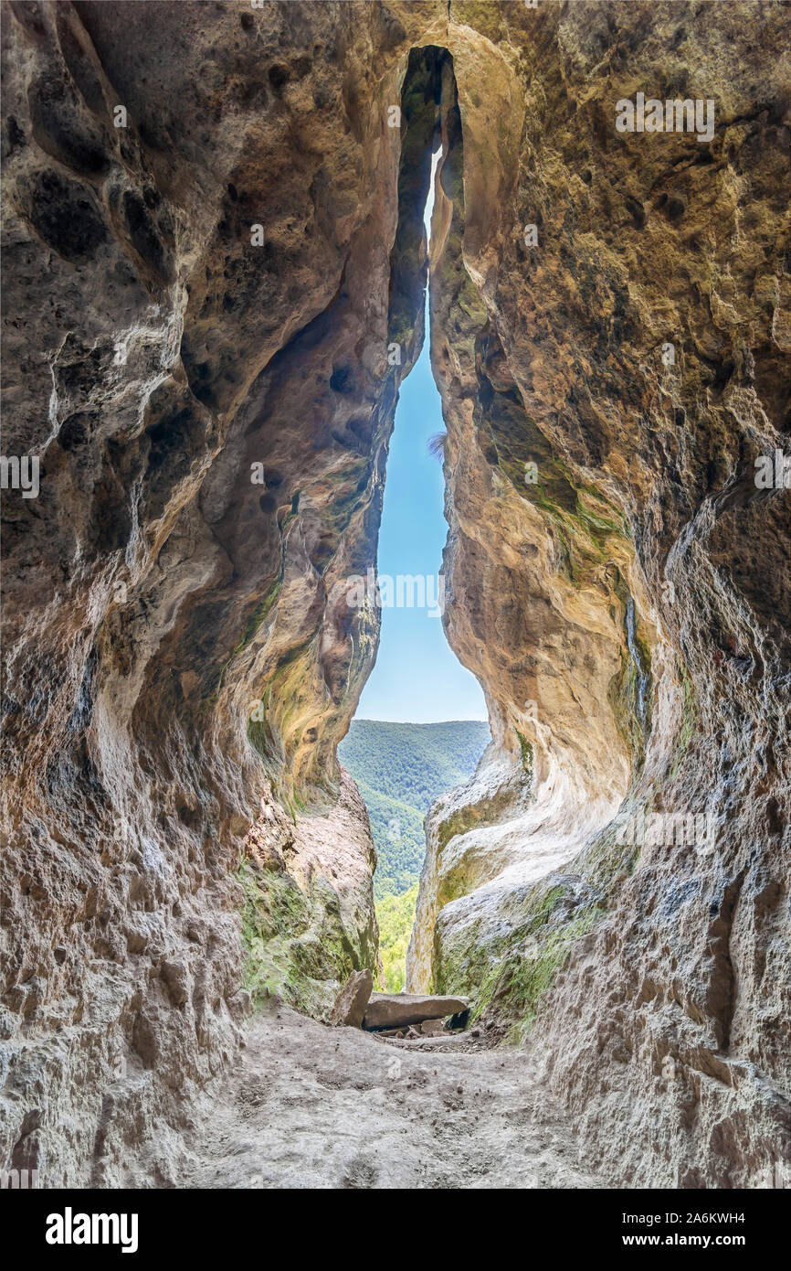 The womb cave also known as Utroba cave near Kardzhali city in Rhodope ...