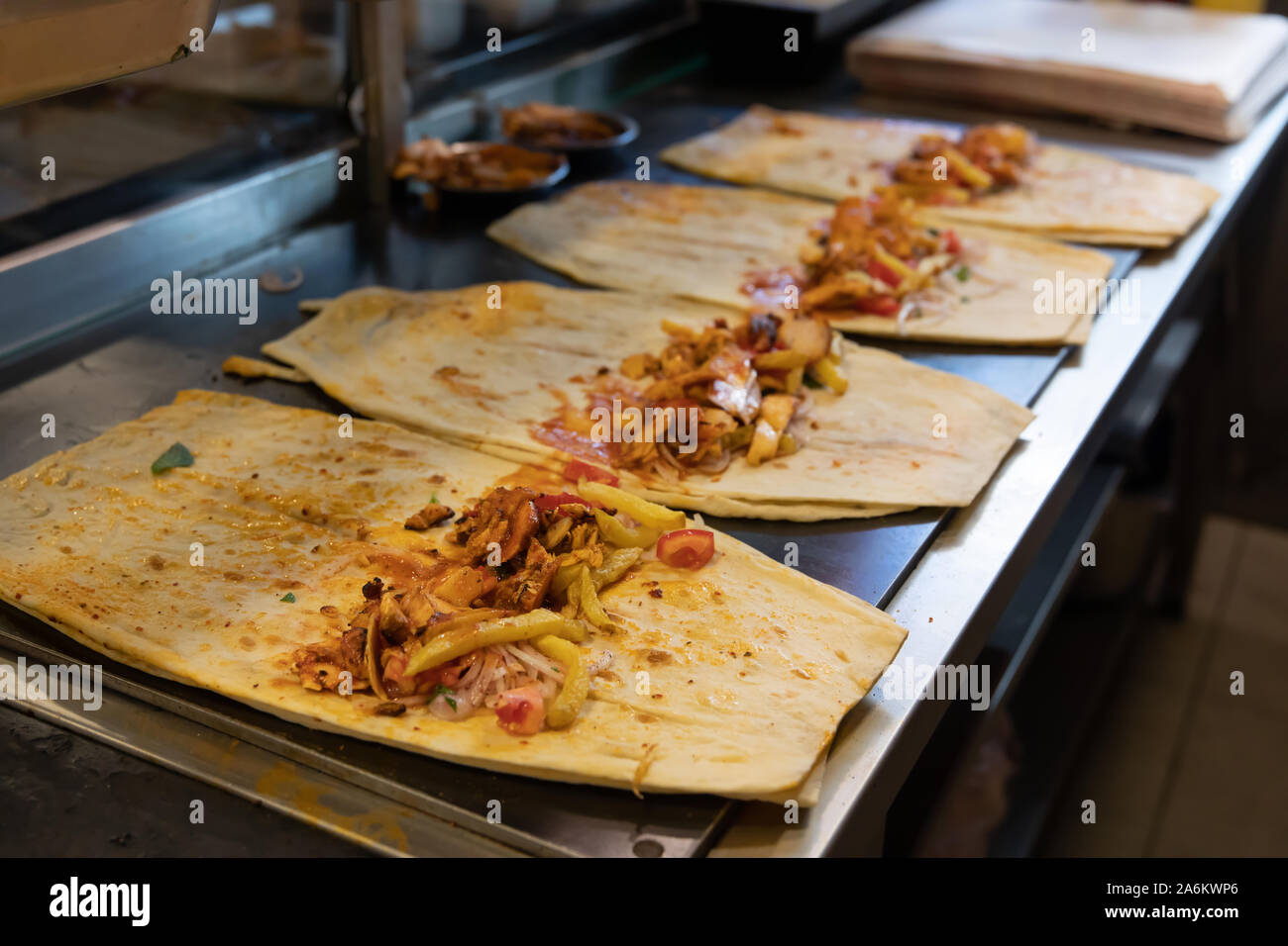Traditional Turkish Doner Kebab meat. Shawarma or gyros. Turkish, greek ...