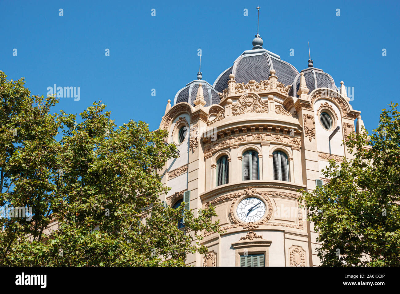 Central bank barcelona clock hi-res stock photography and images - Alamy