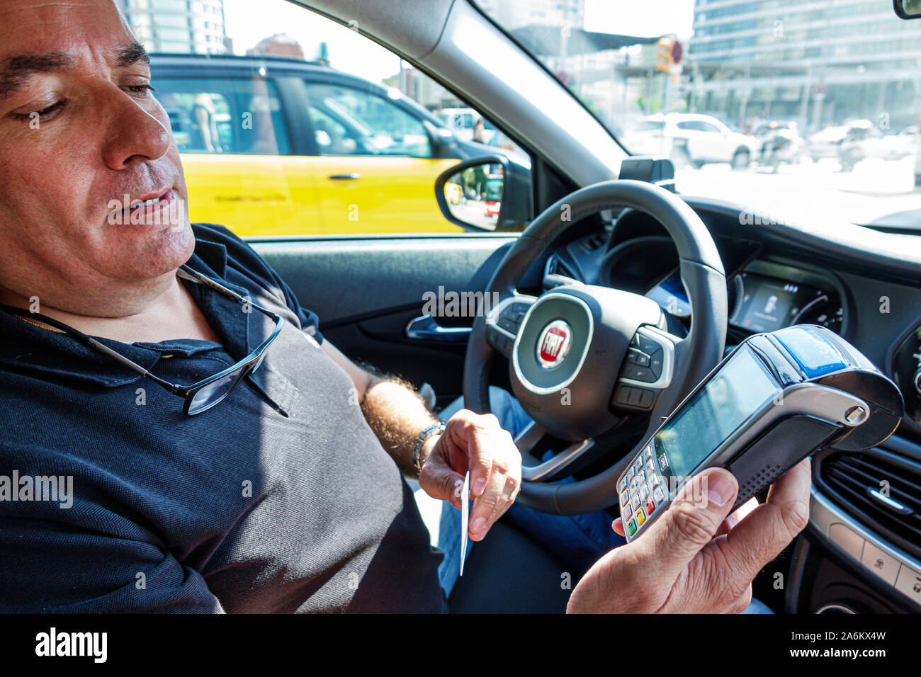 Hispanic taxi driver hi-res stock photography and images - Alamy