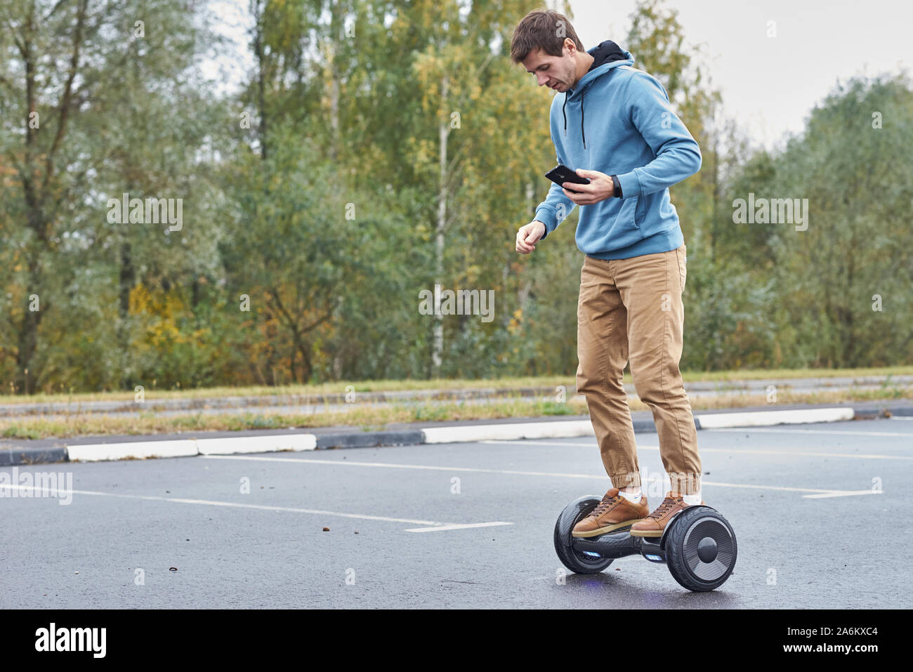 Hoverboard man hi-res stock photography and images - Alamy