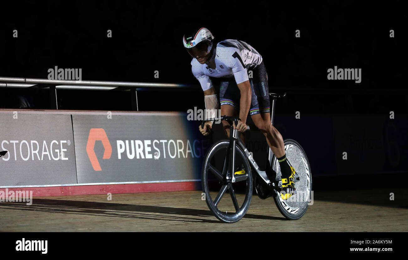 Germany’s Maximilion Levy during day six of the Phynova Six Day Cycling ...