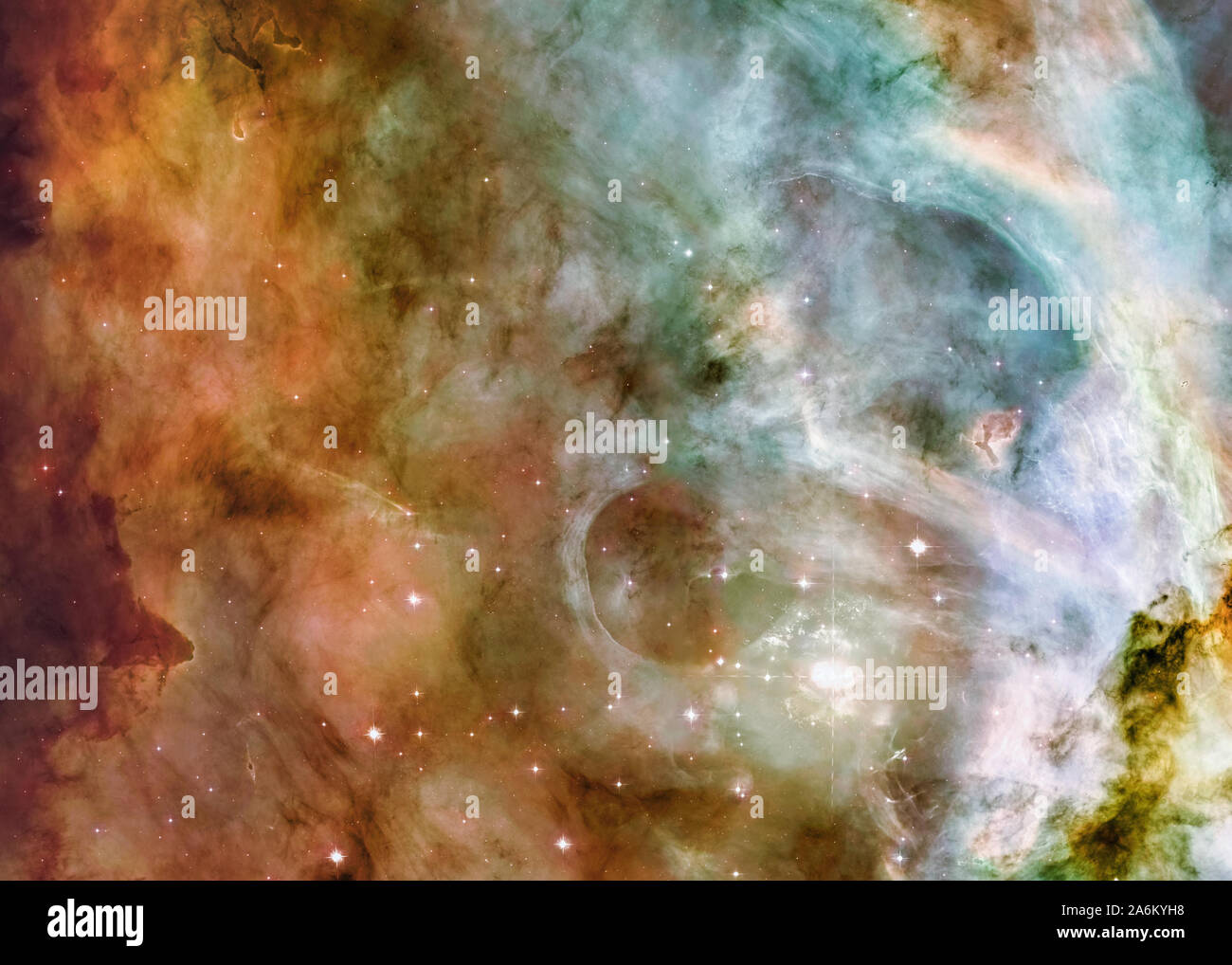 Somewhere in deep space. Carina Nebula star birth. Science fiction ...
