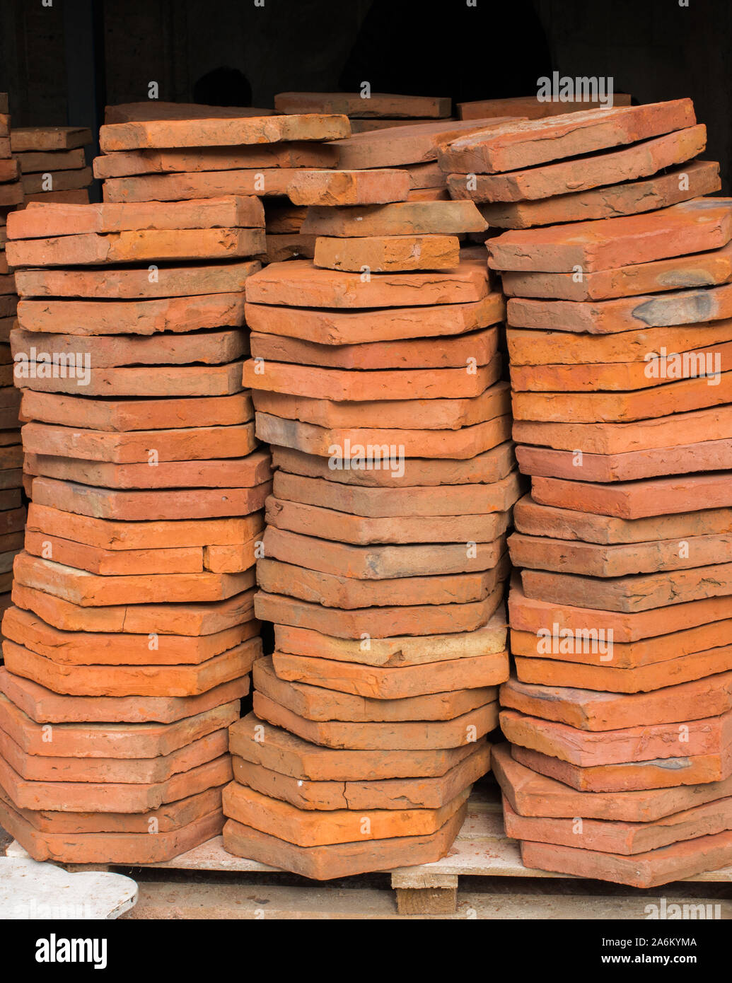 Load of bricks in stock for construction purpose Stock Photo - Alamy