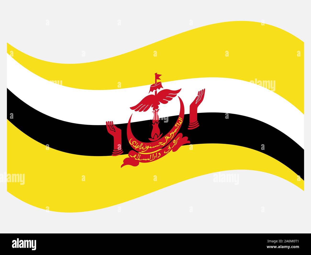 Wave National Flag of Brunei Vector illustration eps 10 Stock Vector ...
