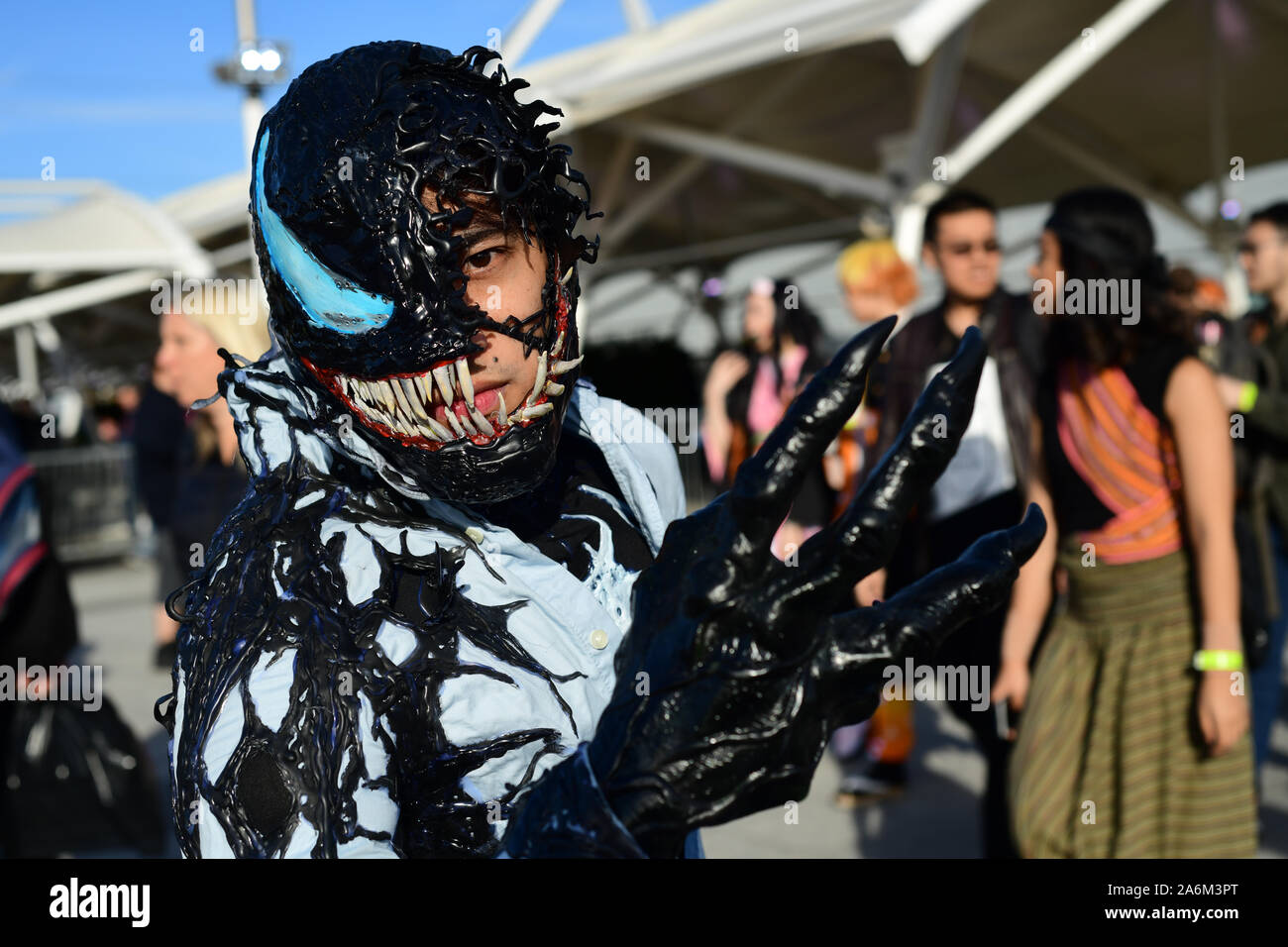 London, UK. 27th October, 2019. Cosplay fans attends the MCM Comic Con ...