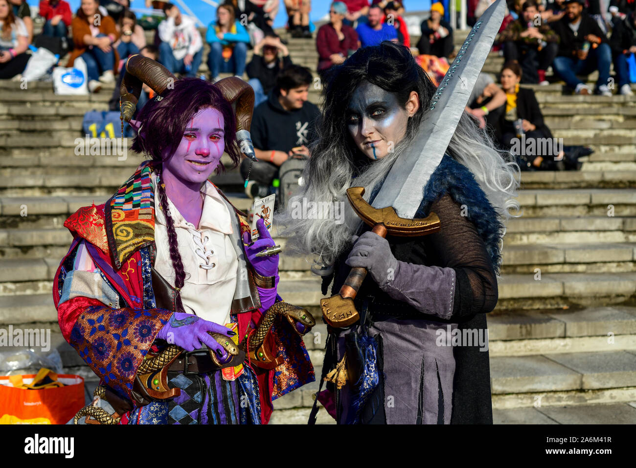 London, UK. 27th October, 2019. Cosplay fans attends the MCM Comic Con ...