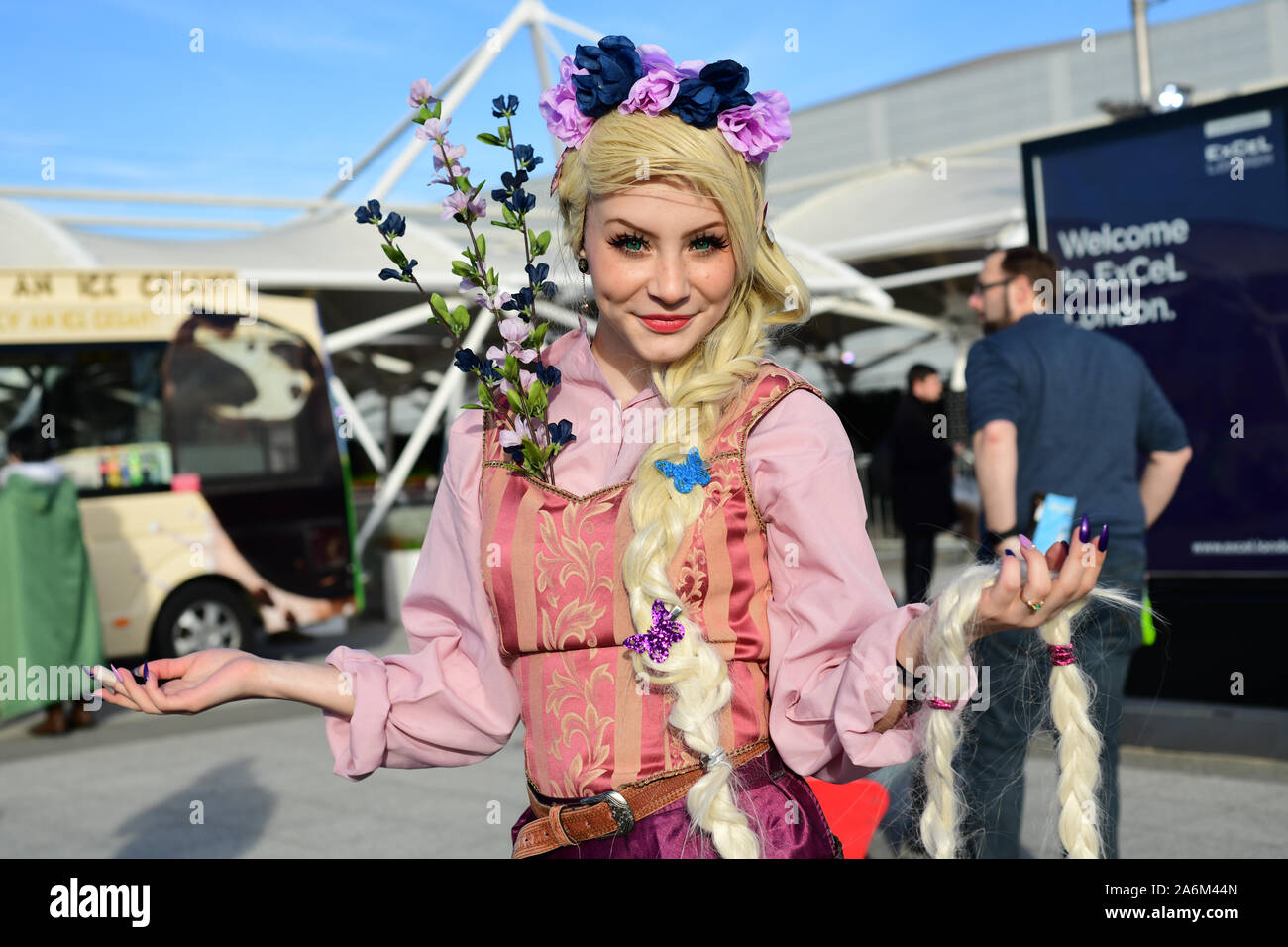 London, UK. 27th October, 2019. Cosplay fans attends the MCM Comic Con ...