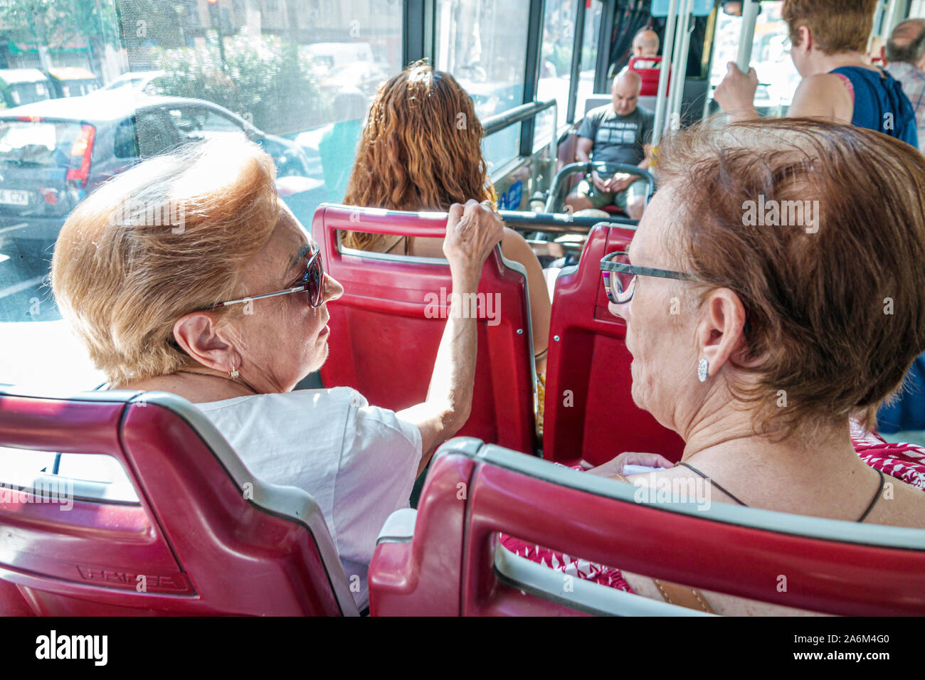 Elderly lady on a bus hi-res stock photography and images - Alamy