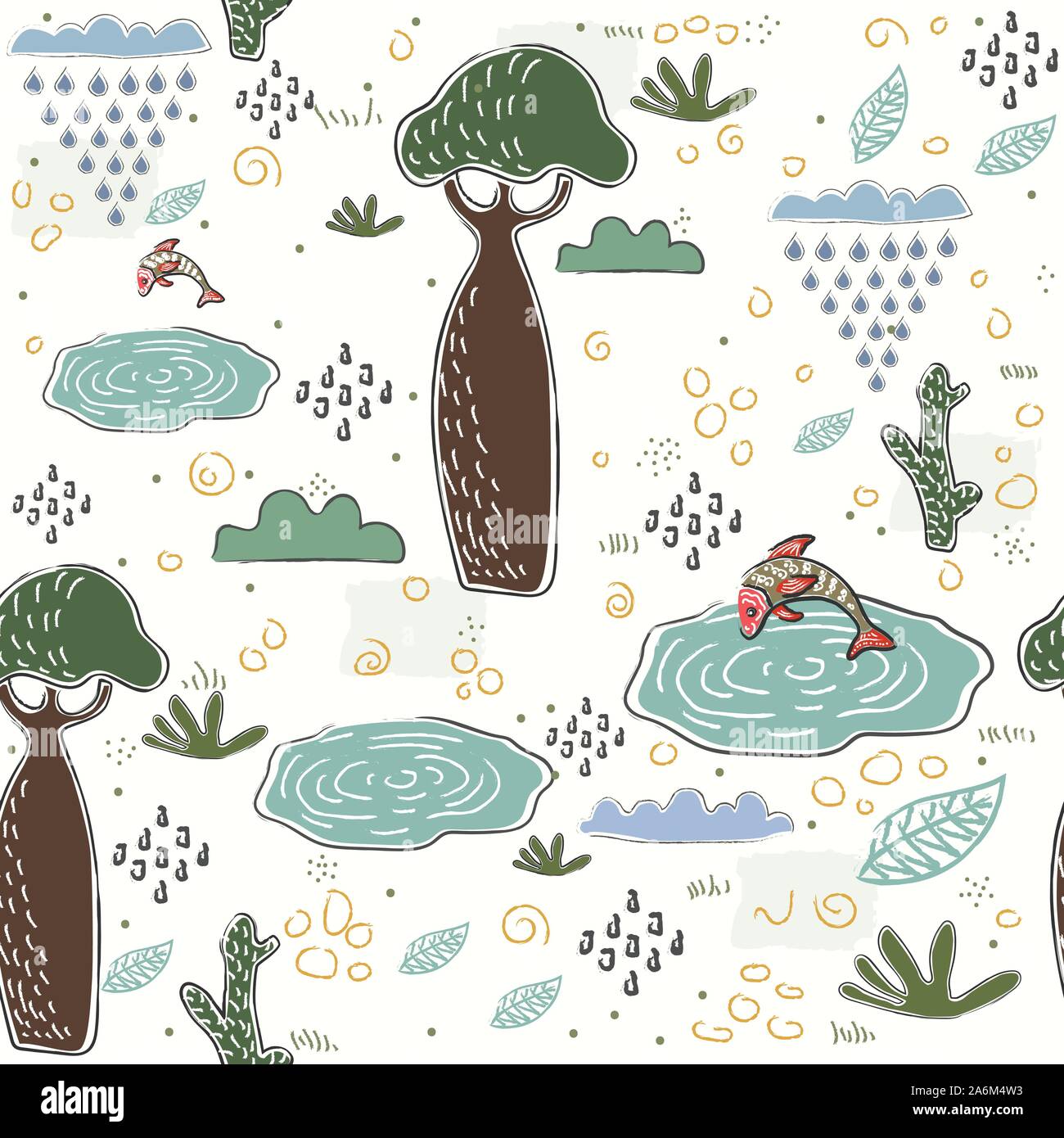 Ponds summer tree Cut Out Stock Images & Pictures - Alamy