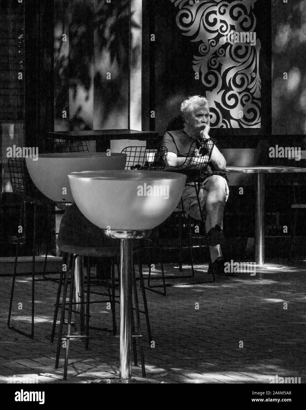 Senior adult man posing Black and White Stock Photos & Images - Alamy