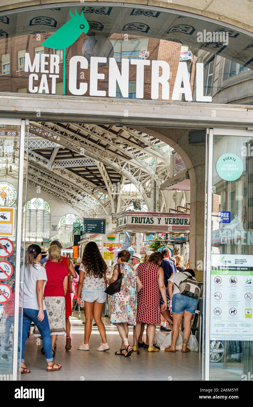 Valencia Spain Ciutat Vella old city historic district Mercat Central ... Valencia Spain Ciutat Vella old city historic district Mercat Central ...