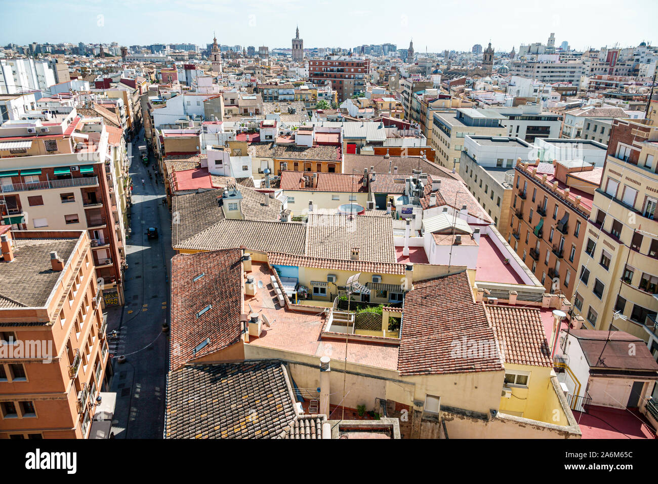 Valencia Spain,Ciutat Vella,old city,historic district,city skyline ...