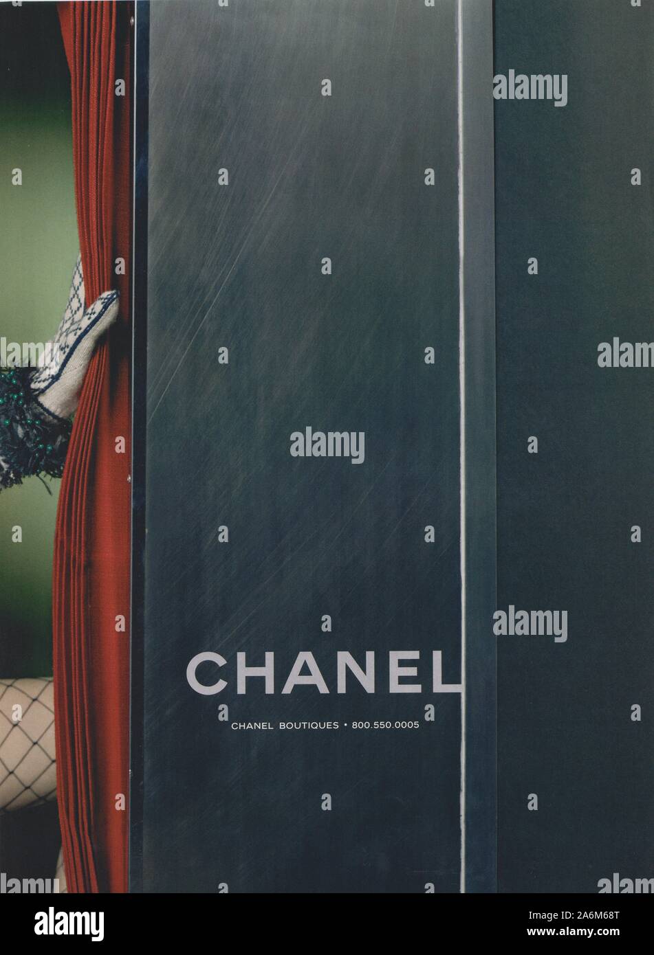 poster advertising CHANEL with Freja Beha Erichsen in paper magazine ...