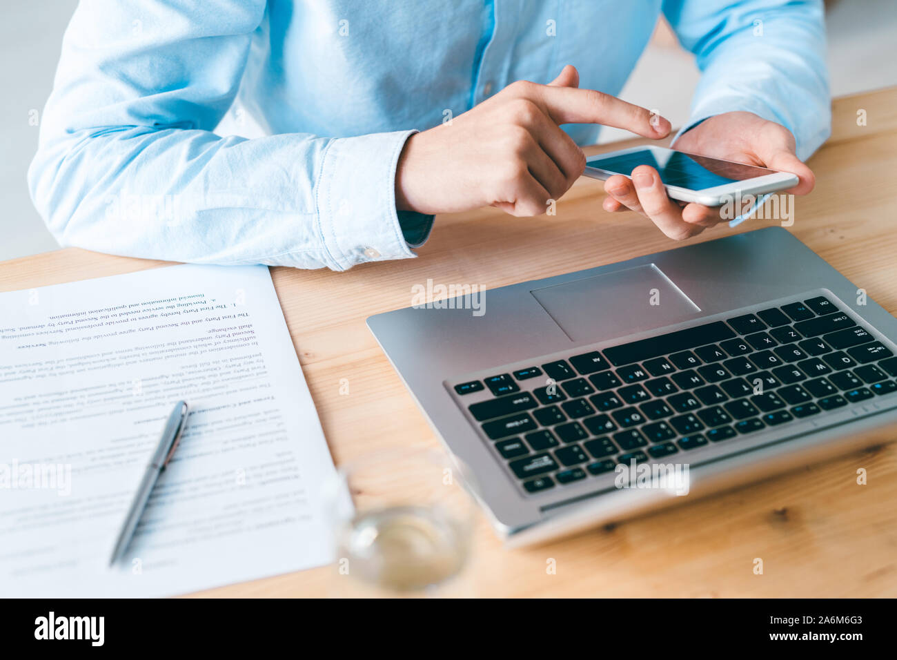 Hand using laptop finger scrolling hi-res stock photography and images - Alamy