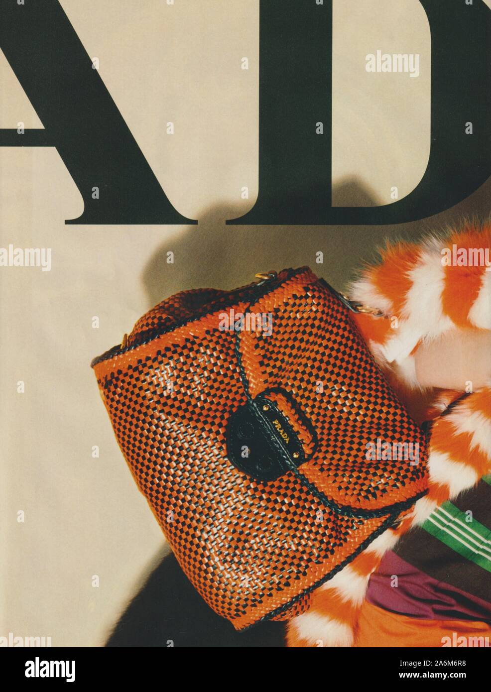 poster advertising PRADA fashion house in paper magazine from 2011 year ...