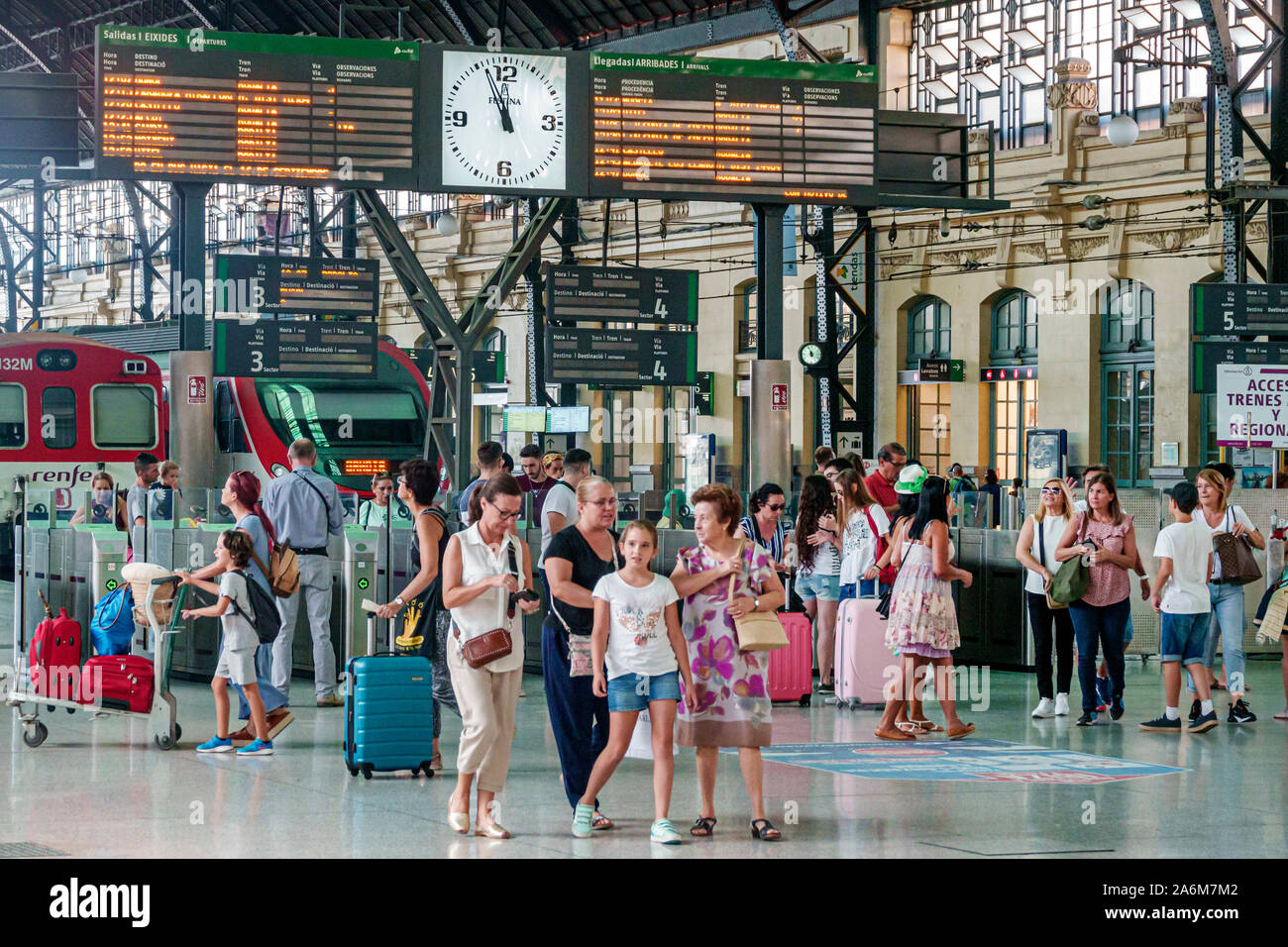 Valencia Spain,Estacio del Nord,Renfe train railway station,inside ...