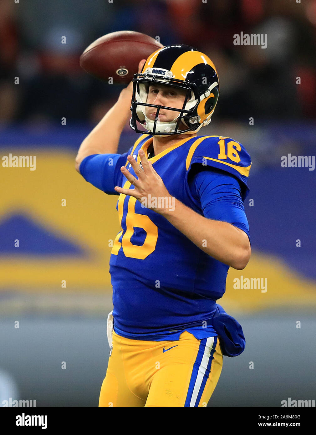 LA Ram's Jared Goff during the NFL International Series match at ...